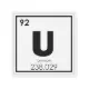 Uranium chemical element symbol chemistry formula metal print | Zazzle