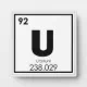 Uranium chemical element symbol chemistry formula plaque | Zazzle
