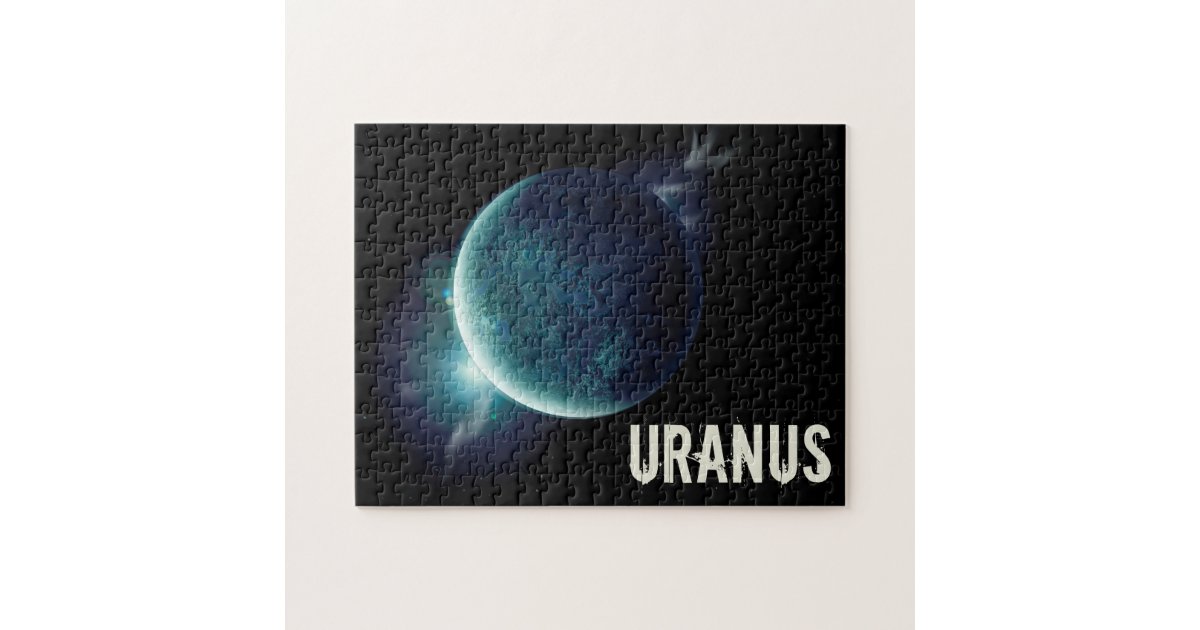 Uranus blue planet 3d universe space illustration jigsaw puzzle | Zazzle
