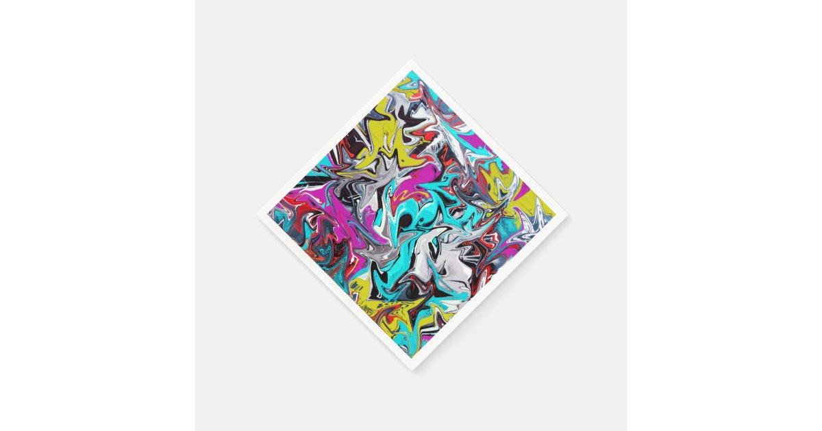 Urban abstract graffiti party paper napkins | Zazzle