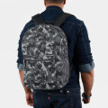 Urban Black Grey Camouflage Camo Printed Backpack | Zazzle