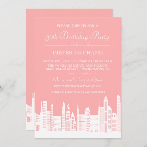 Urban City Birthday Party Invites | Zazzle