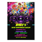 Club DJ Dance Music Party add logo invitation | Zazzle.com
