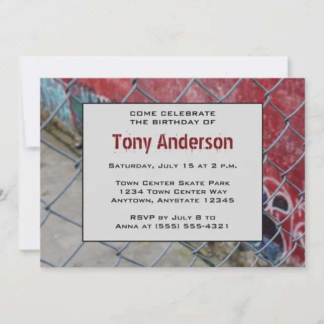 Urban Cool Birthday Party Invitation | Zazzle