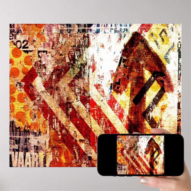 urban decay abstract art poster | Zazzle
