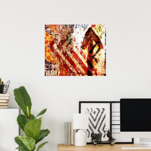 urban decay abstract art poster | Zazzle