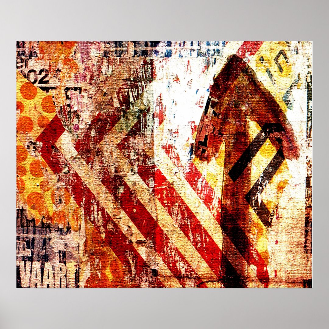 urban decay abstract art poster | Zazzle
