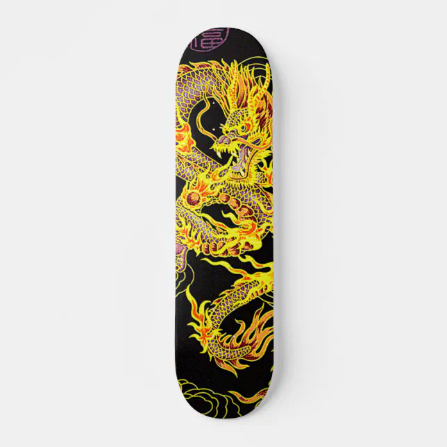 Urban Gold Dragon Mystic Element Custom Pro Board | Zazzle