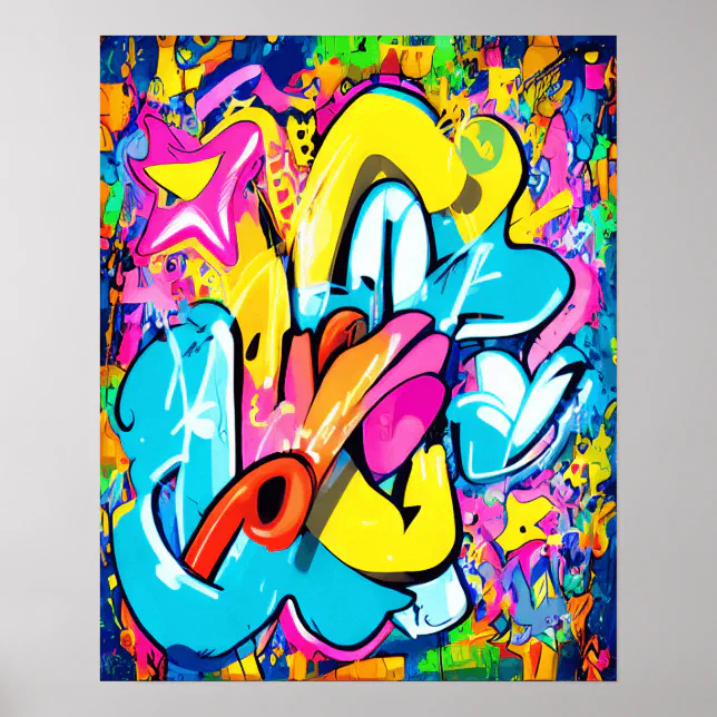 Urban Graffiti Street Art: Cool and Funky Designs Poster | Zazzle