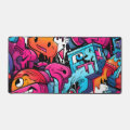 Urban Graffiti Street Art Splash Desk Mat | Zazzle