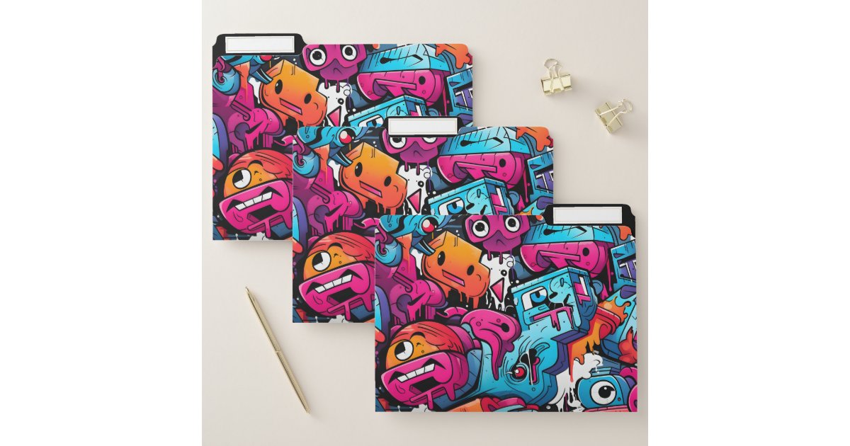 Urban Graffiti Street Art Splash File Folder | Zazzle