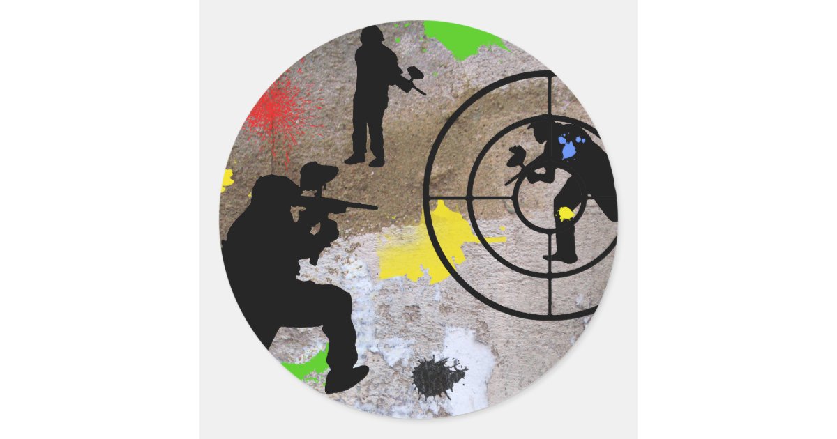 Urban Guerilla Paintball Classic Round Sticker | Zazzle