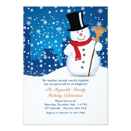 Urban Snowman Invitation | Zazzle.com