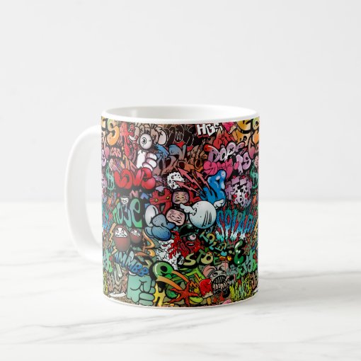 Urban street art Graffiti characters pattern Coffee Mug | Zazzle