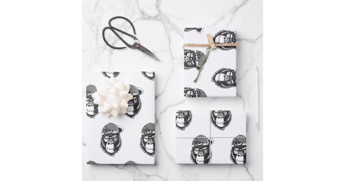 Urban Warrior Gorilla Wrapping Paper Sheets | Zazzle