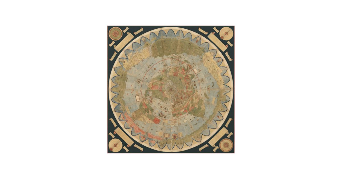 URBANO MONTE'S 1587 Earth Map On Wood Canvas | Zazzle