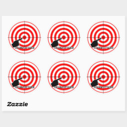 Urinal Target Practice Classic Round Sticker | Zazzle