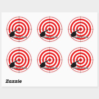Urinal Target Practice Classic Round Sticker | Zazzle