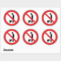 Urinating while standing is prohibited classic round sticker | Zazzle