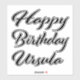 Ursula name first name black Sticker birthday | Zazzle