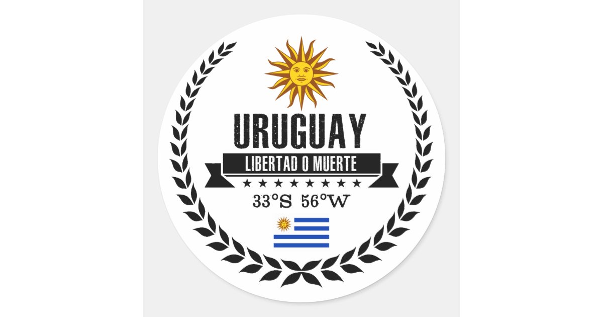 Uruguay Classic Round Sticker | Zazzle