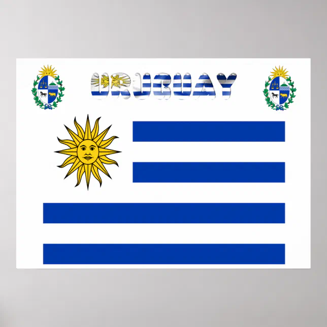 Uruguayan flag poster | Zazzle