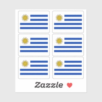 Uruguayan flag sticker | Zazzle