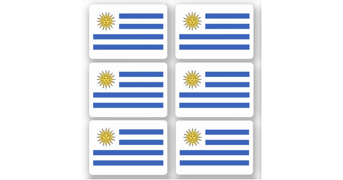 Uruguayan flag sticker | Zazzle