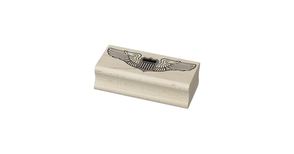 US Air Force Pilot Wings Crafting Rubber Stamp | Zazzle