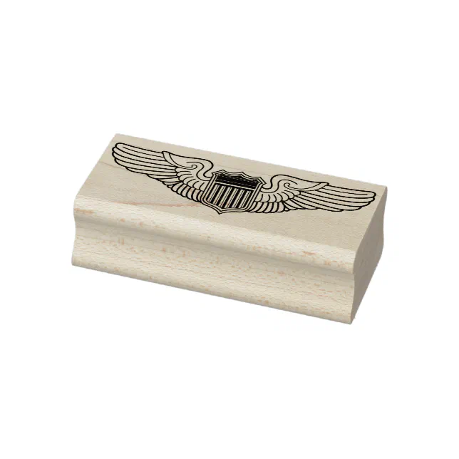 US Air Force Pilot Wings Crafting Rubber Stamp | Zazzle