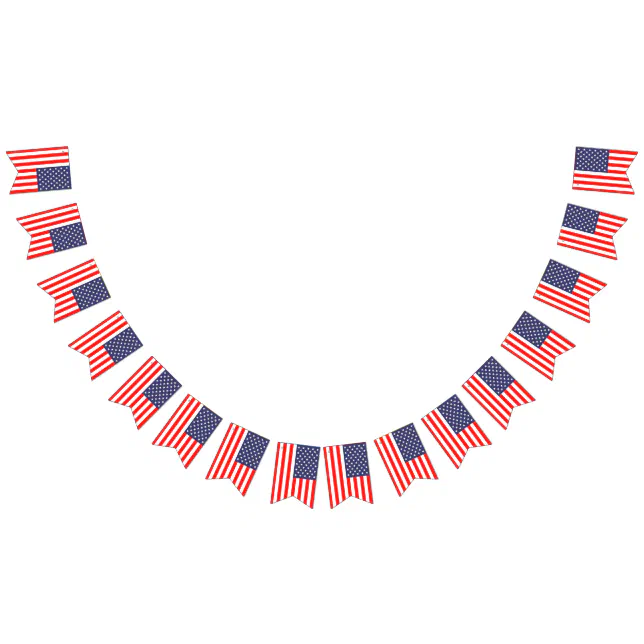 US American flag 4th of July Party Bunting Banner | Zazzle