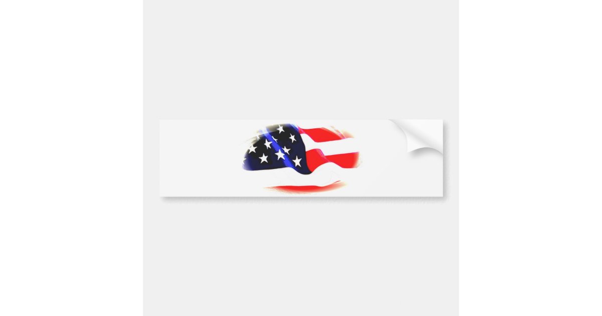 US American Flag Bumper Sticker | Zazzle