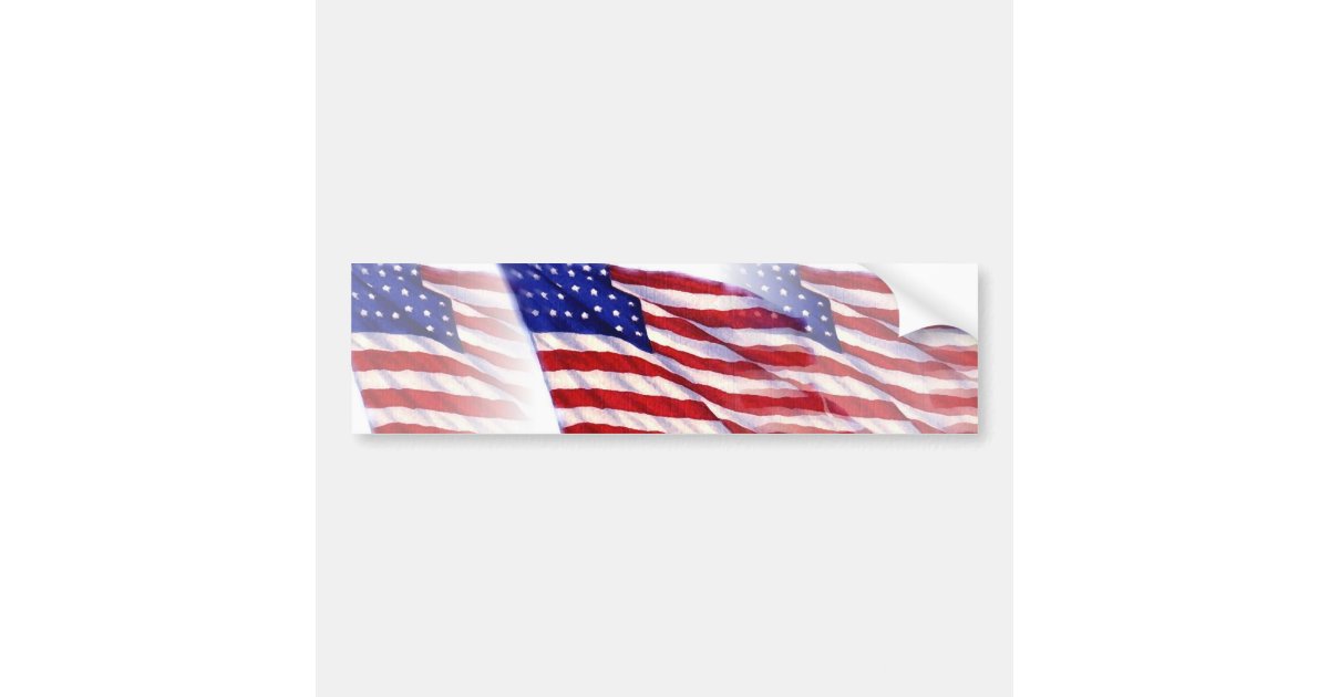 US - American Flag Bumper Sticker | Zazzle