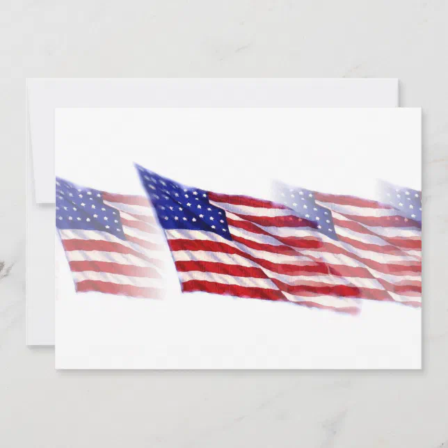 US - American Flag Invitation | Zazzle