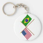US & Brazil Flags Keychain | Zazzle.com