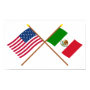 US and Mexico Crossed Flags Poster | Zazzle