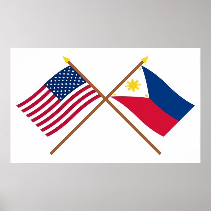 US and Philippines Crossed Flags Poster | Zazzle.com US and Philippines Crossed Flags Poster | Zazzle.com