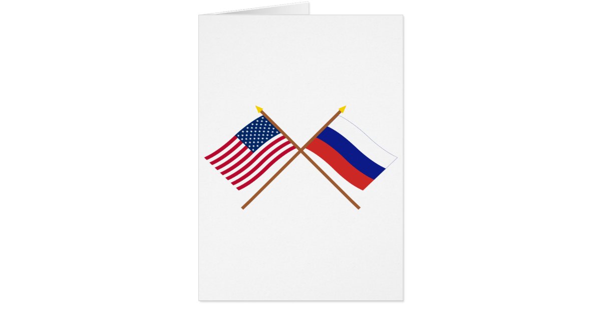 US and Russia Crossed Flags | Zazzle
