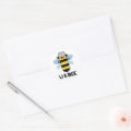 US Bee Funny USB Technical Pun Classic Round Sticker | Zazzle