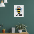 US Bee Funny USB Technical Pun Poster | Zazzle