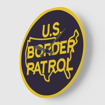 US Border Patrol Seal Large Clock | Zazzle