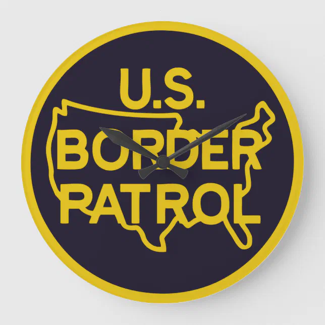US Border Patrol Seal Large Clock | Zazzle