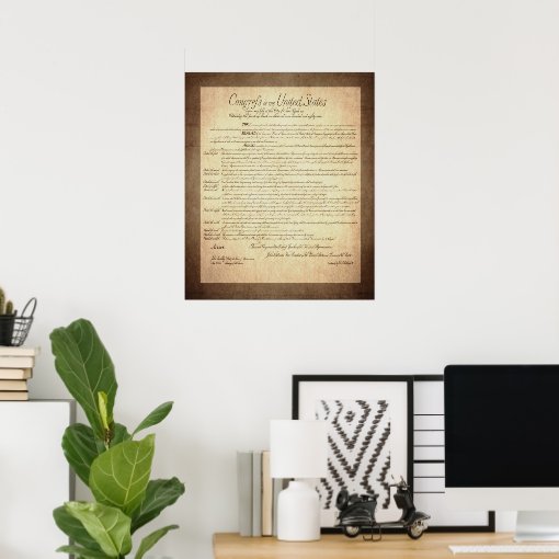 US Constitution Bill of Rights Poster | Zazzle