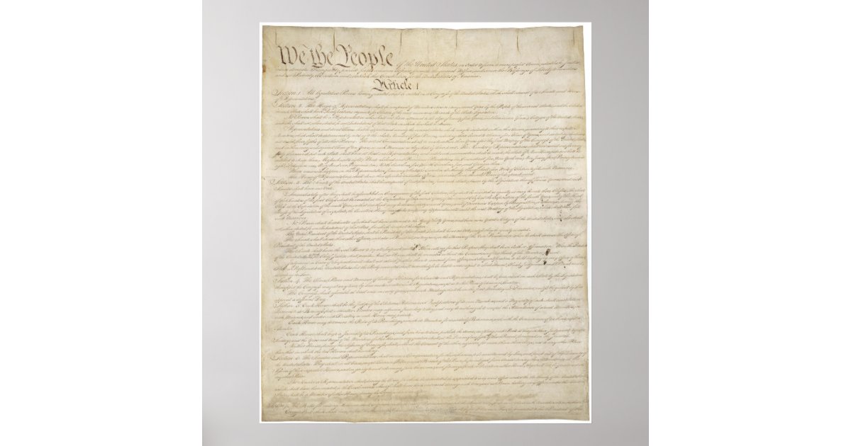 US. constitution Page 1 Poster | Zazzle