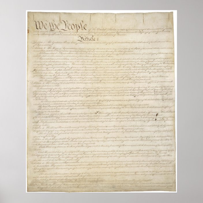 US. constitution Page 1 Poster | Zazzle.com