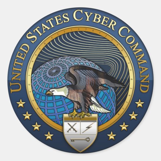 US Cyber Command Classic Round Sticker | Zazzle