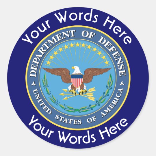 US Department of Defense Custom Sticker | Zazzle.com