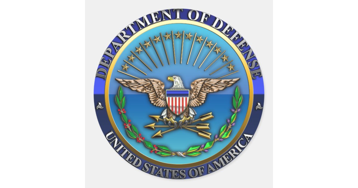 US Department of Defense (DoD) Classic Round Sticker | Zazzle