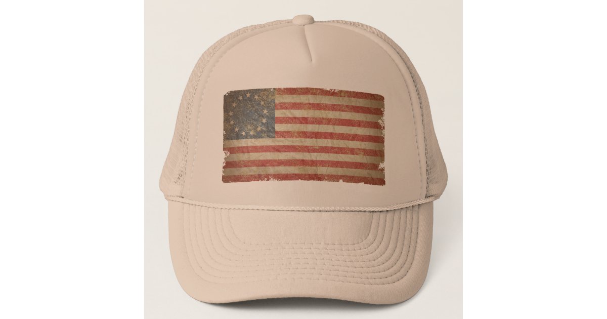 US Flag 1776 Trucker Hat | Zazzle