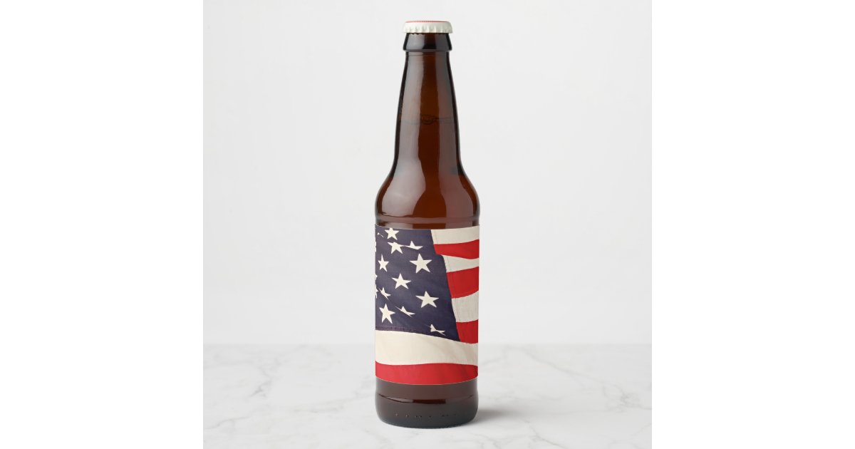 US Flag Beer Bottle Label | Zazzle